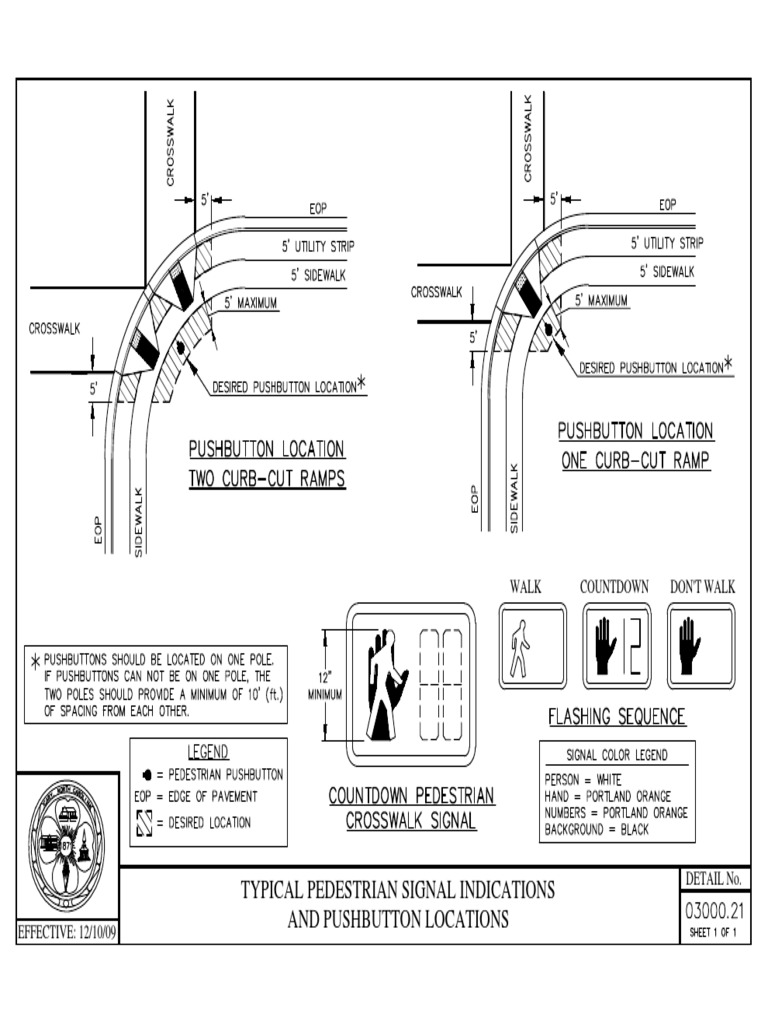 Pedestrian Signal and Pushbutton Guide | PDF