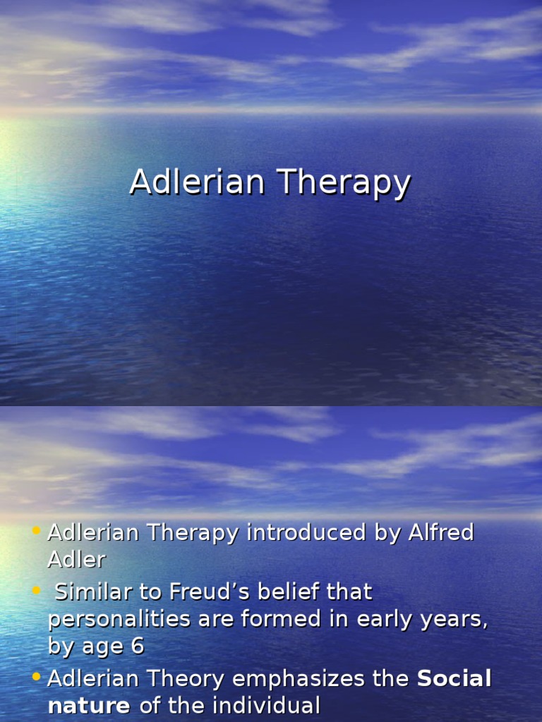 Adlerian Therapy | PDF | Psychotherapy | Psychiatry