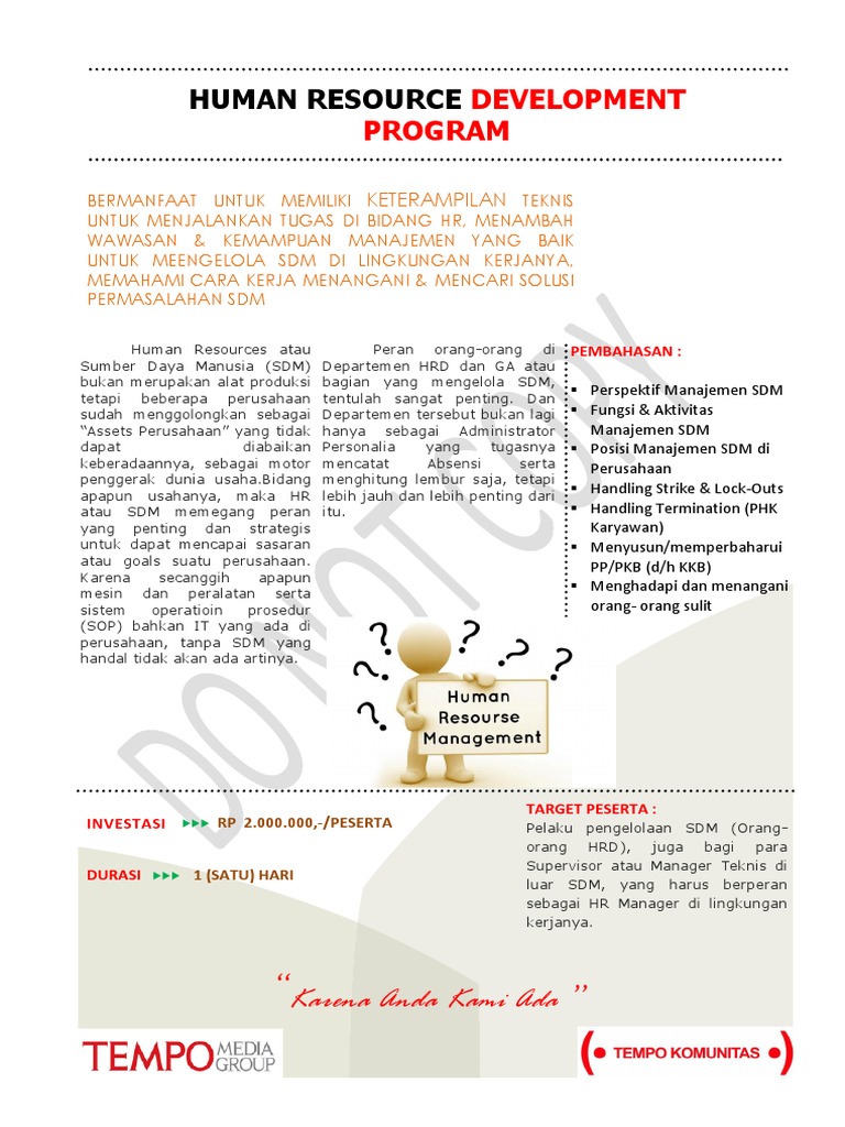 Modul HR Management Development Program | PDF