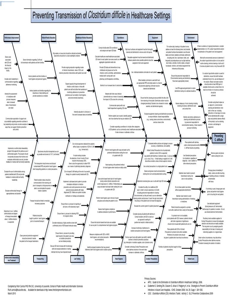 Fishbone CDiff - Revised 0310 | PDF | Hygiene | Hand Washing