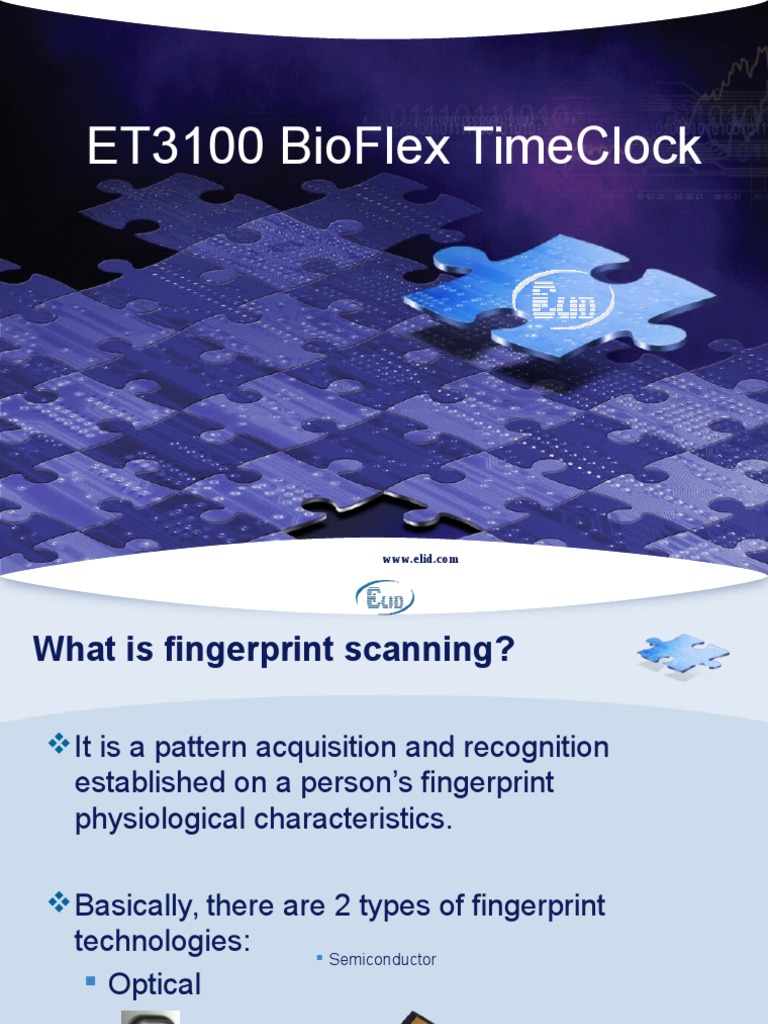 ET3100 BioFlex TimeClock | PDF | Fingerprint | Local Area Network