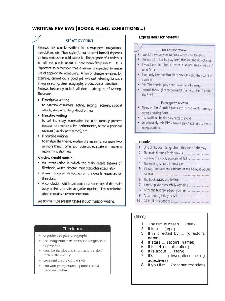 Review Writing B2 | PDF