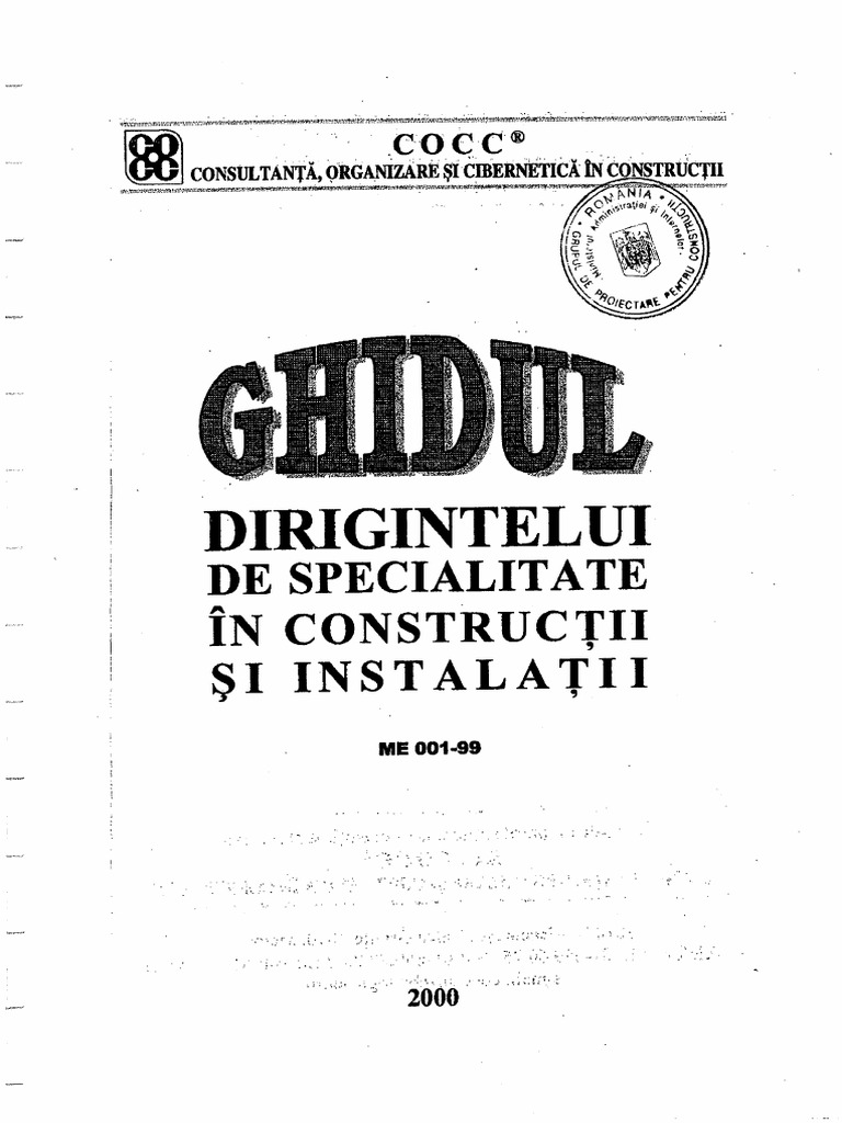GHIDUL Dirigintelui de SANTIER - ME 001 PDF | PDF