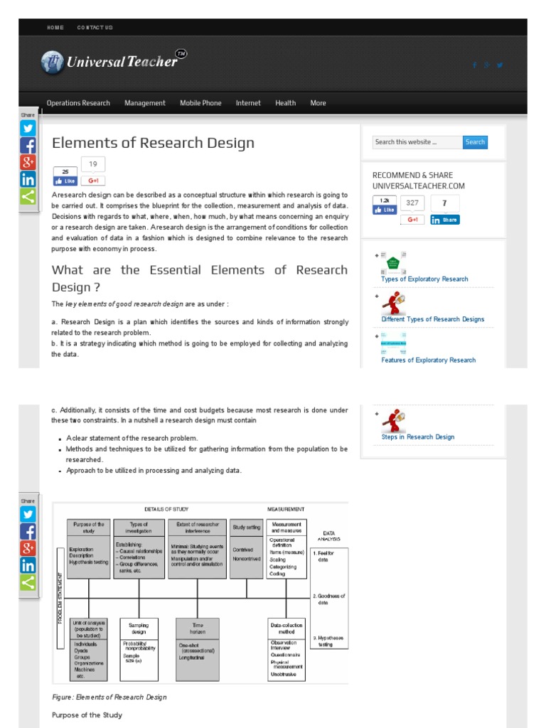 Elements of Research Design | PDF | Causality | Research Design
