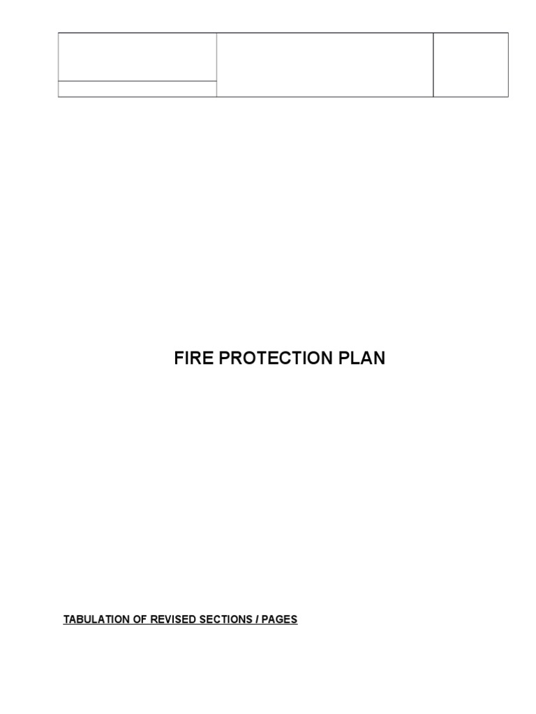 Fire Protection Plan - 1 | Download Free PDF | Fire Protection ...