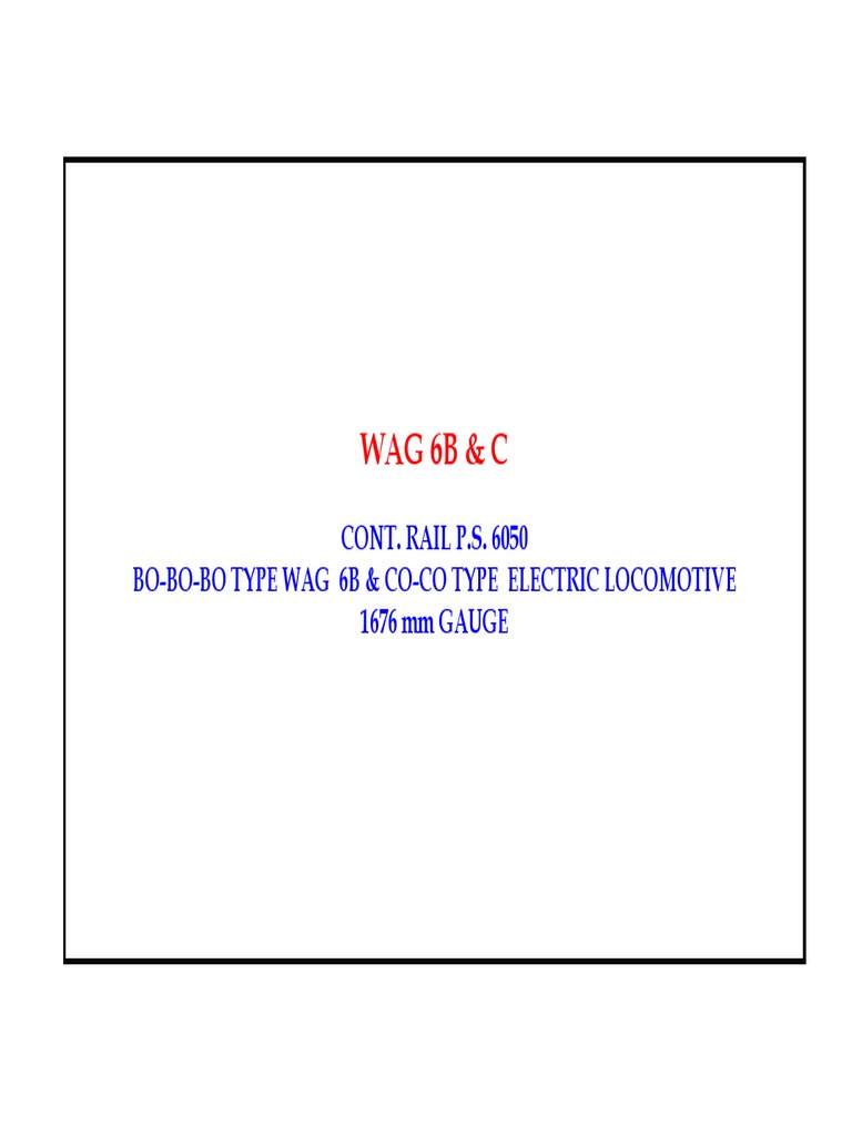WAG 6B & C Electric Locomotive Overview | PDF | Business | Computers