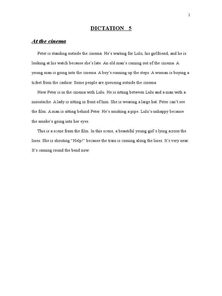 Dictation 5 | PDF