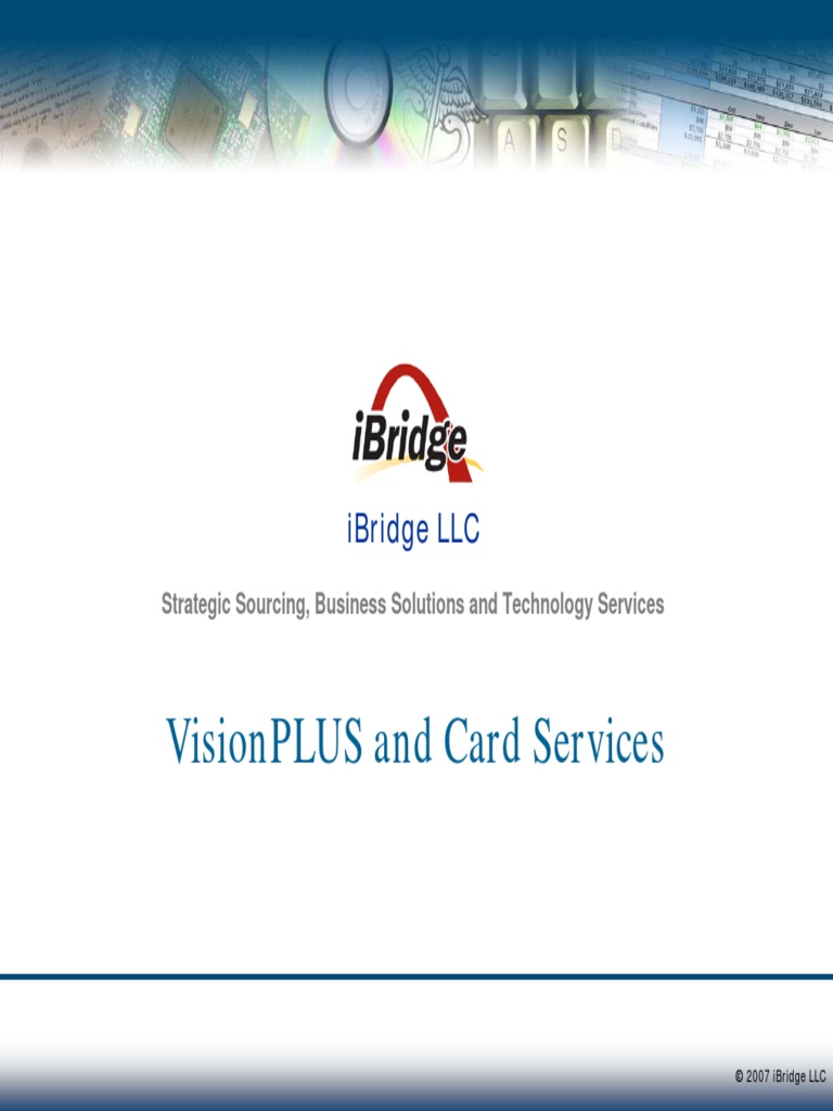 VisionPLUS Services | PDF | Master Card | Credit Card