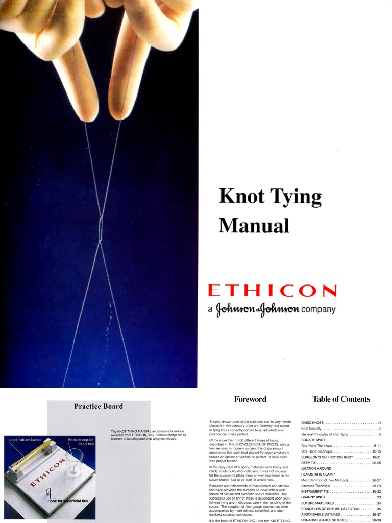 ETHICON'S - Knot Tying Manual PDF | PDF