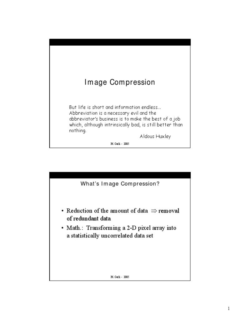 Image Compression Pdf Data Compression Digital Image