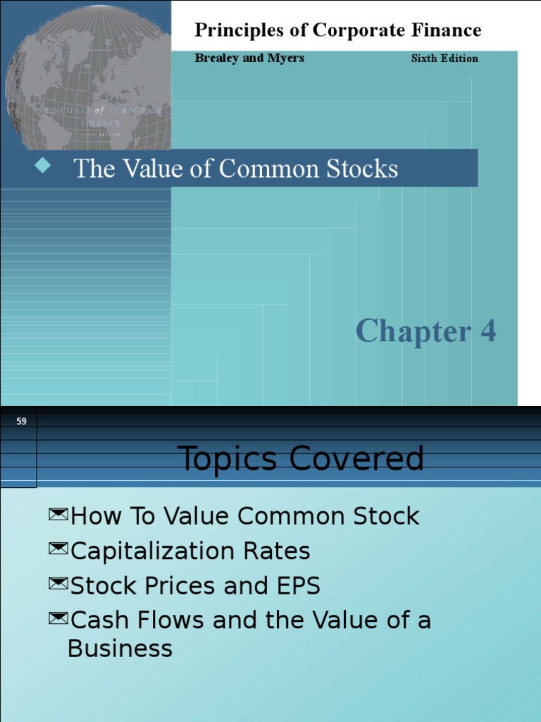 The Value of Common Stocks: Principles of Corporate Finance | PDF ...