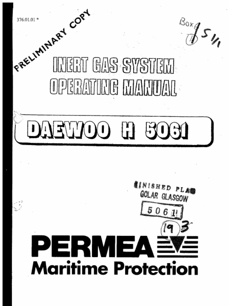 Inert Gas System Operating Manual | PDF