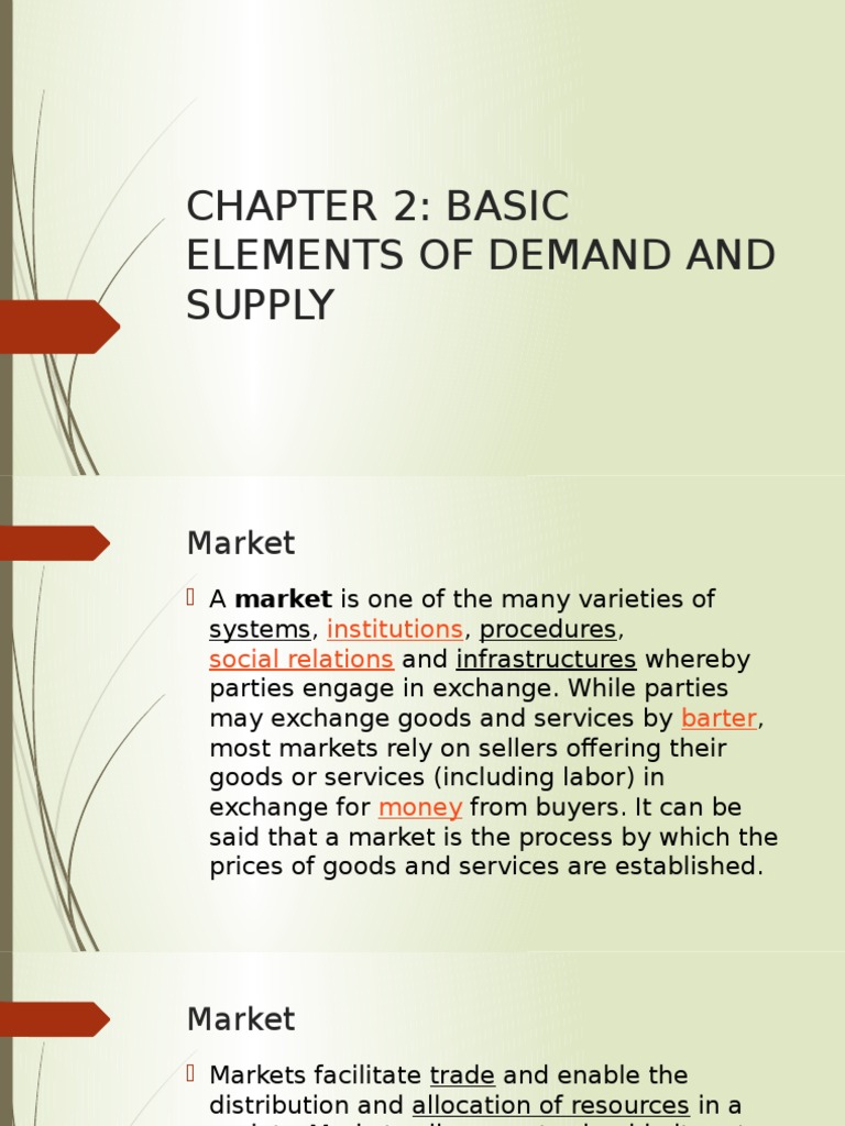 Chapter 2 - Basic Elements of Demand and Supply | Download Free PDF ...
