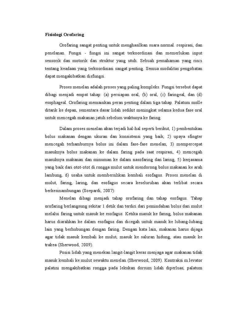 Fisiologi Orofaring | PDF