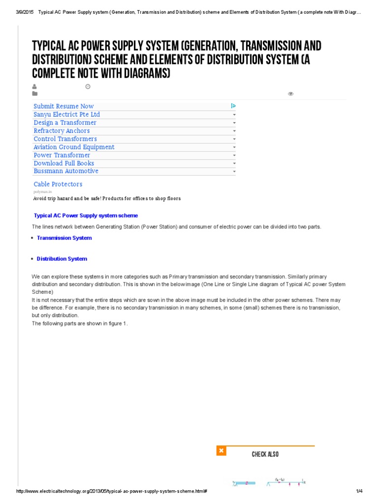 AC Power Supply System Overview | PDF | Electric Power Distribution ...