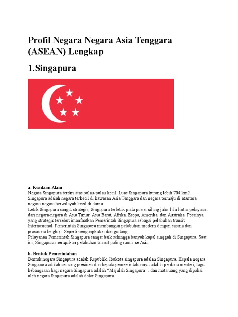 Profil Negara Negara Asean | PDF