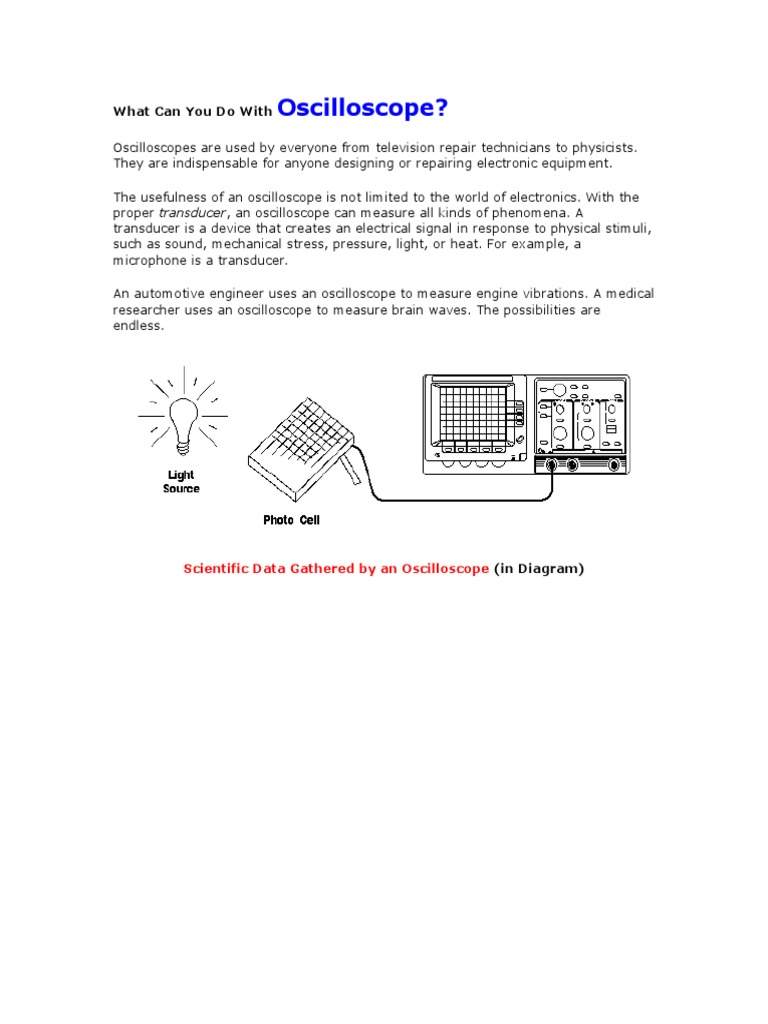 What Can You Do With Oscilloscope | PDF | Computers