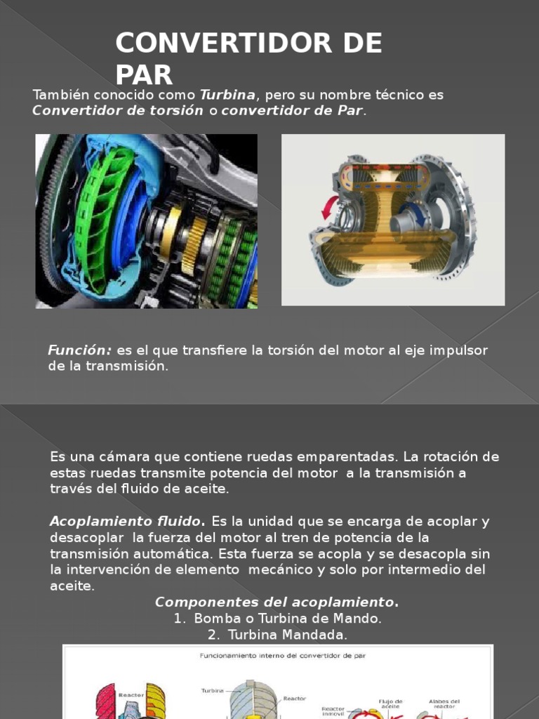 1 Presentacion Convertidor de Par | PDF | Embrague | Transmisión (Mecánica)