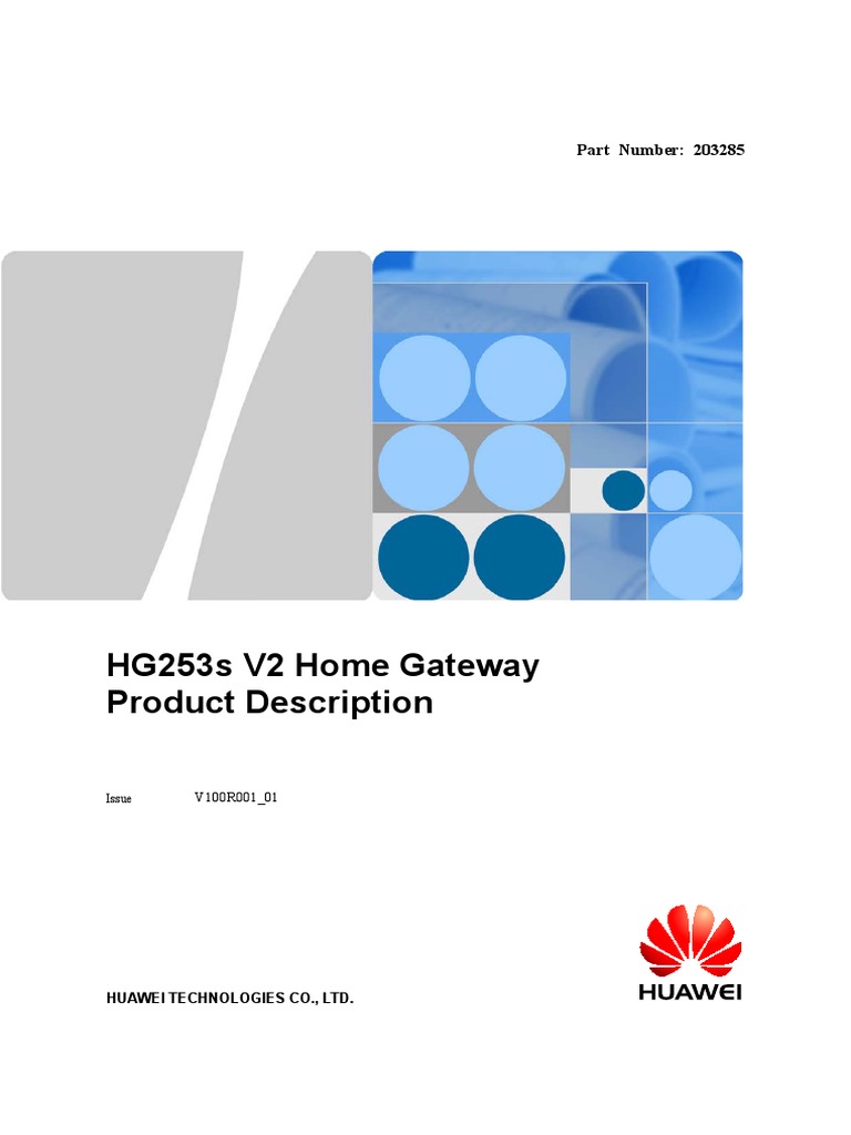 HG253s V2 Home Gateway Product Description | PDF | Voice Over Ip ...