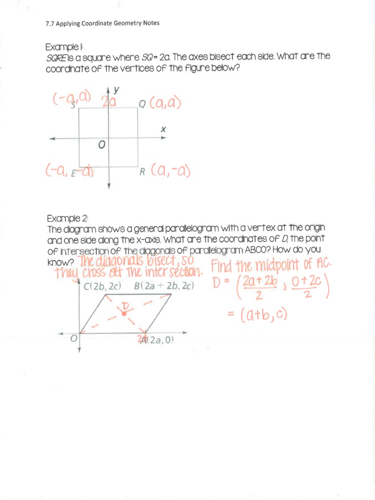 Applying Coordinate Geometry Practice – GXCE