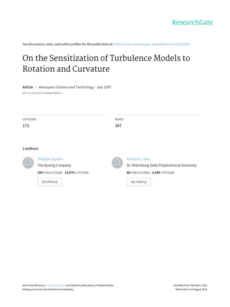 Curvature Correction | PDF | Fluid Dynamics | Turbulence