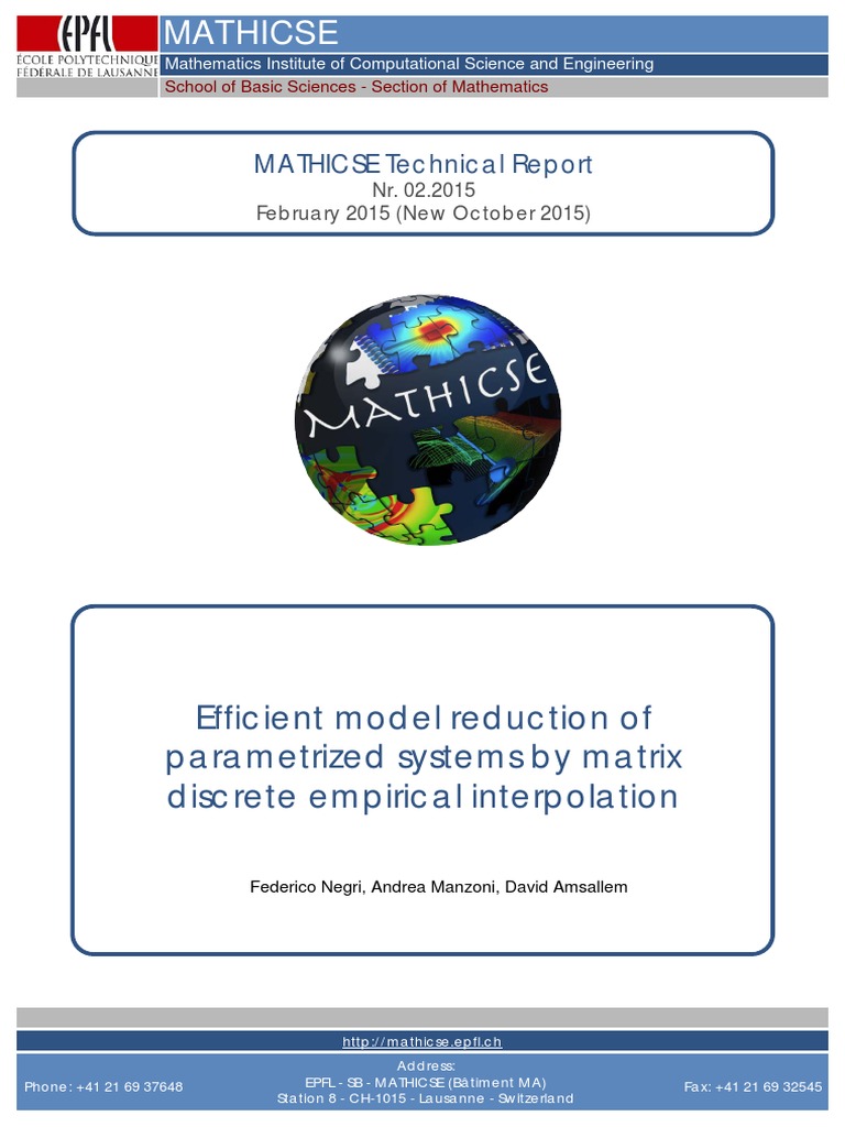 Efficient Model Reduction of Parametrized Systems by Matrix Discrete Empirical Interpolation ...