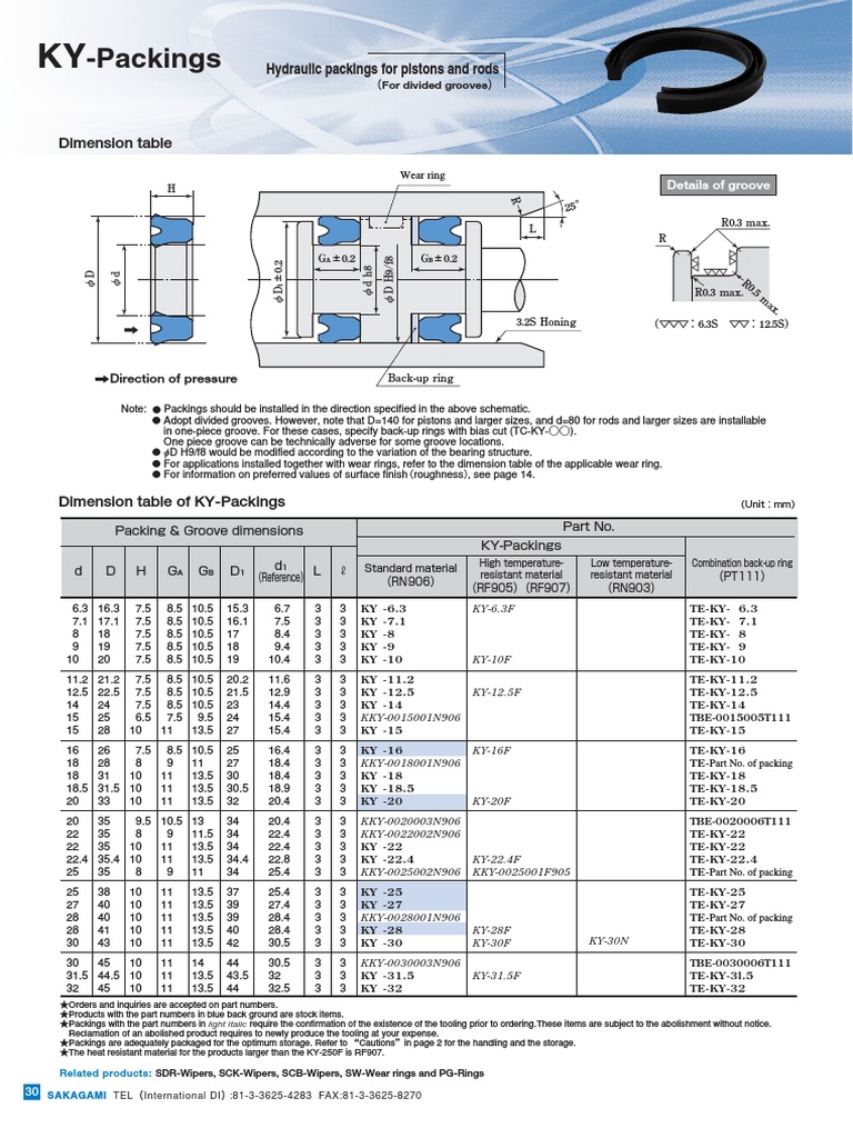 Ky Seals Pdf Bearing Mechanical Piston