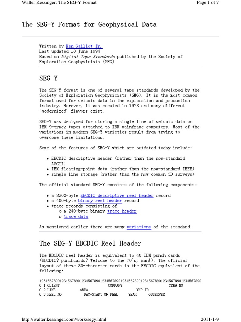 04 Segy Format | Ebcdic | File Format | Free 30-day Trial | Scribd