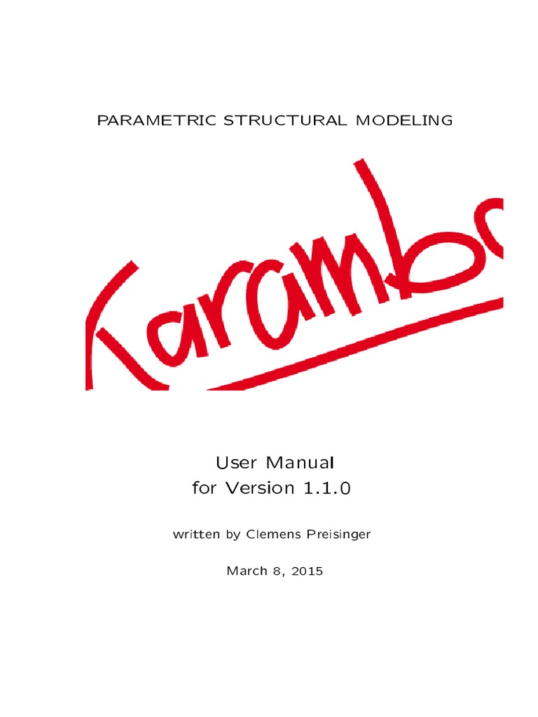 Karamba 1 1 0 Manual | PDF | Beam (Structure) | Deformation (Mechanics)