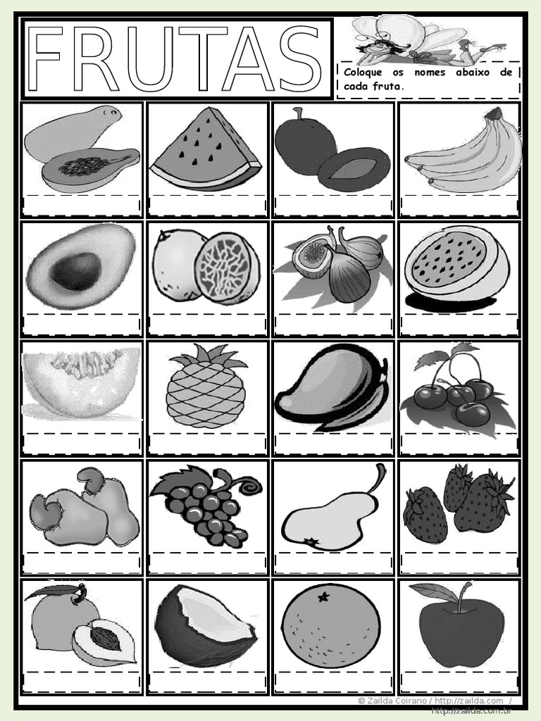Portugues para Estrangeiros - Ficha de Vocabulário- frutas | PDF