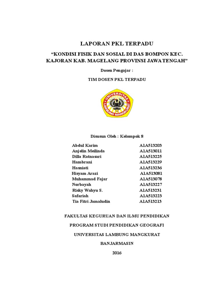 KARAKTERISTIK LINGKUNGAN DAN KERAWANAN LONGSOR DI DAS BOMPON | PDF