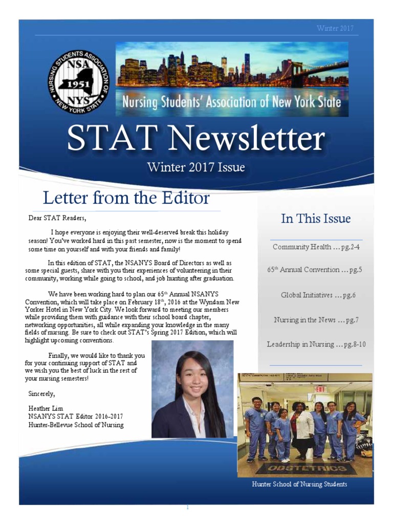 Stat Newsletter Winter 2017 | PDF | Sedentary Lifestyle | Hand Washing