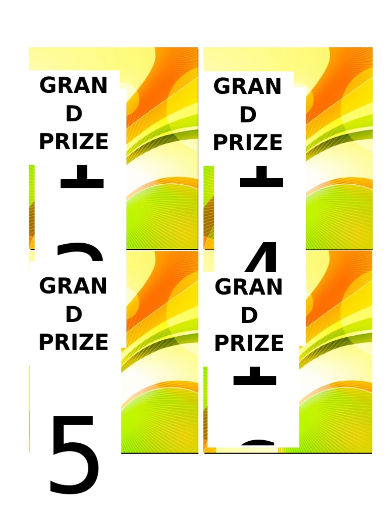 Label Hadiah Grand | PDF | Award And Prize