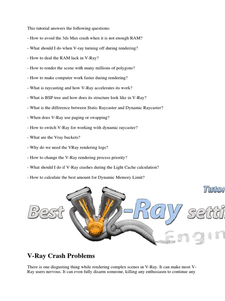 V-Ray Crash Problems | PDF | Rendering (Computer Graphics) | Random ...