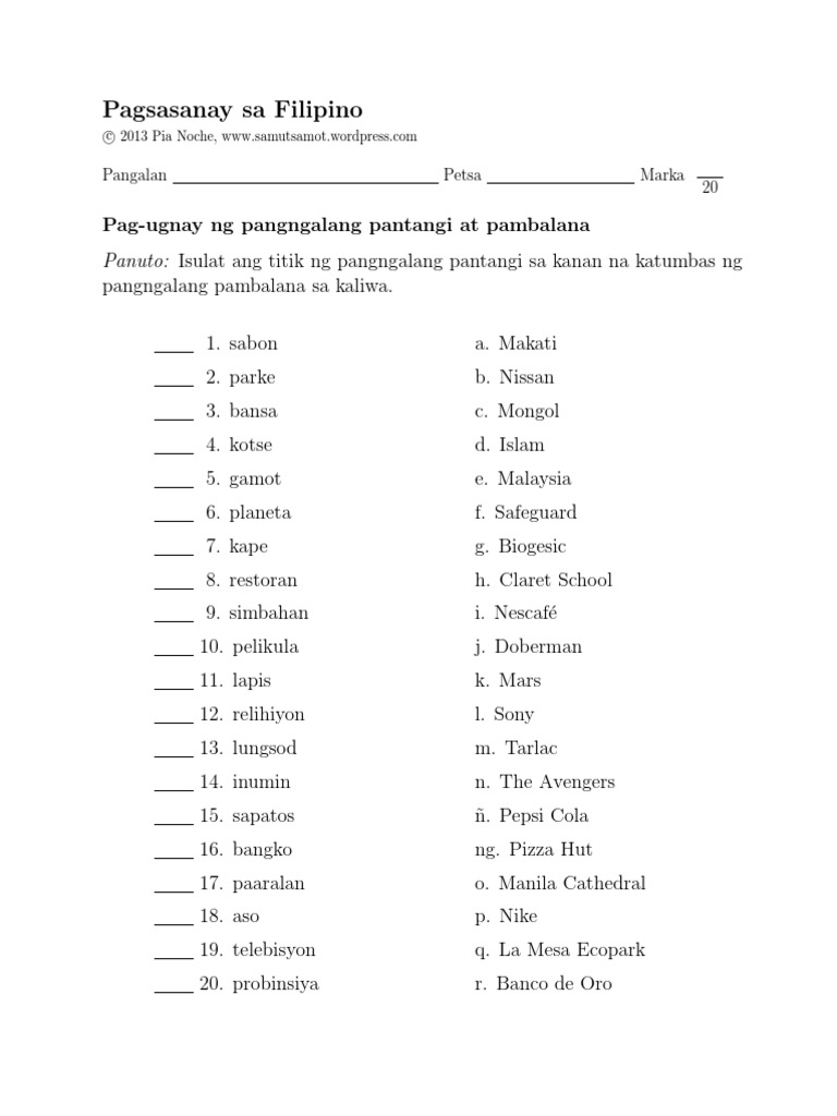 Pantangi at Pambalana 5 | PDF