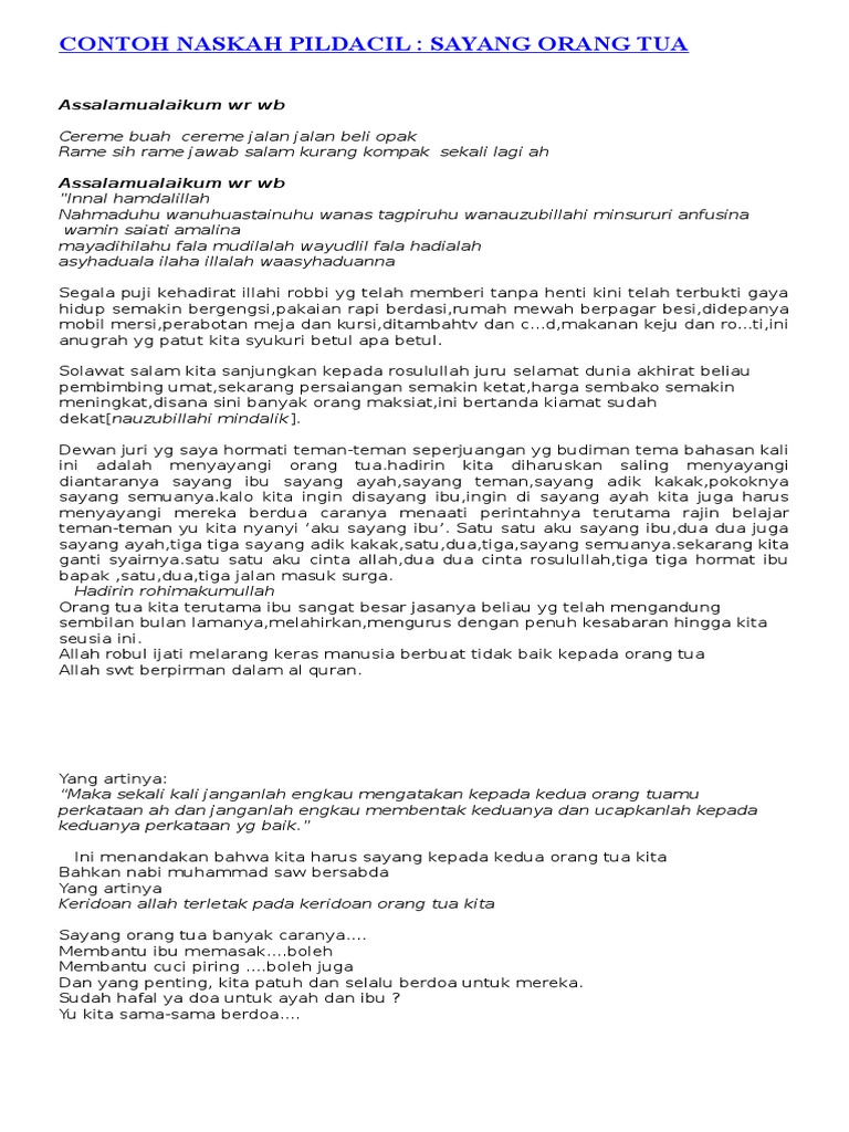Contoh Naskah Pildacil | PDF