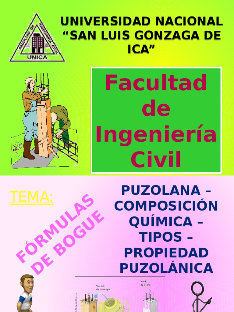 Formulas de Bogue-Puzolana Tema19 | PDF | Sustancias químicas | Cemento