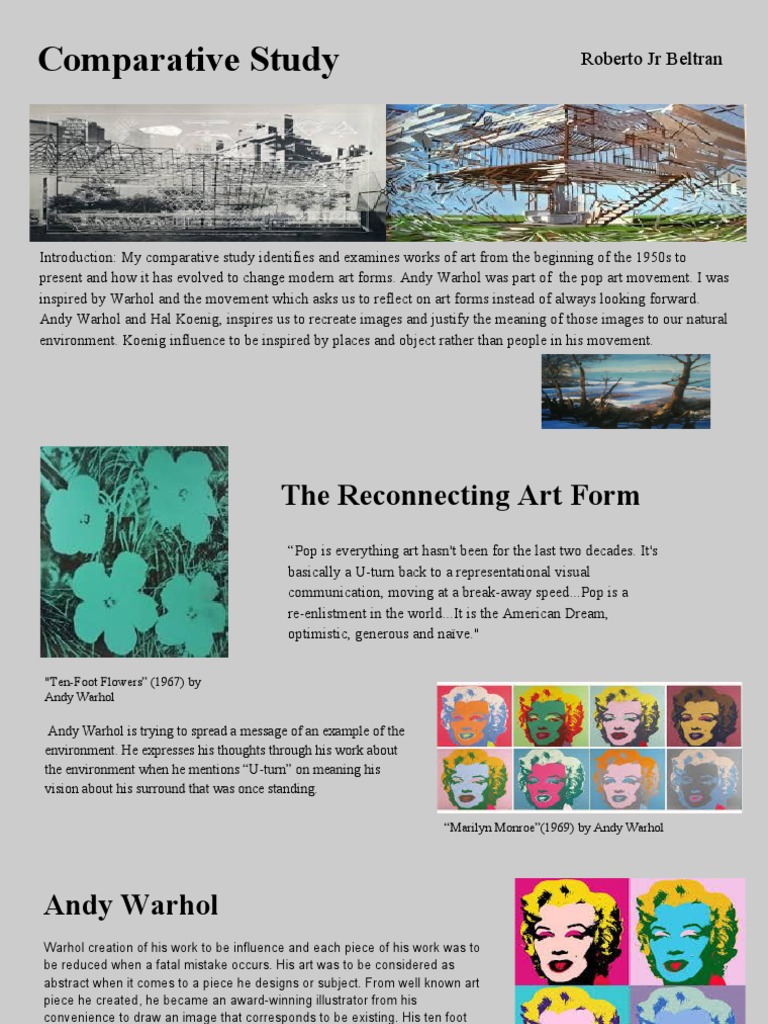Comparative Study Art 1 | PDF | Andy Warhol | Paintings