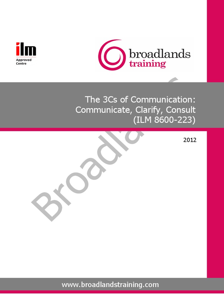 The 3Cs of Communication | PDF | Learning Styles | Strategic Management