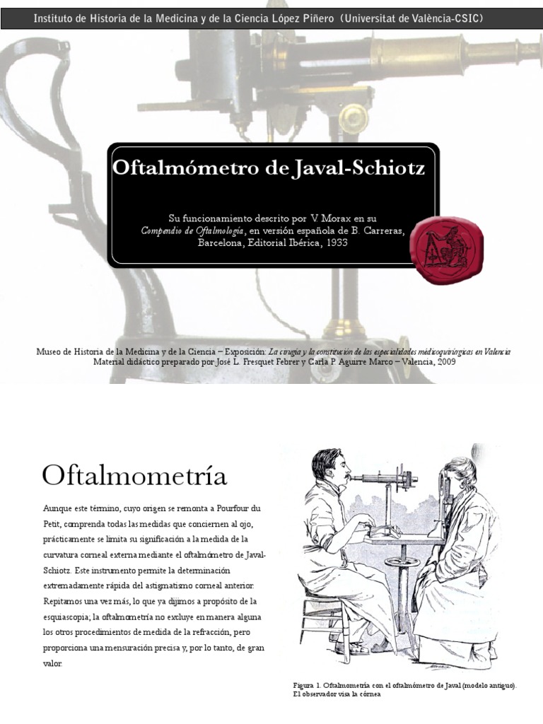 Javal Oftalmometro | PDF | Córnea | Ojo