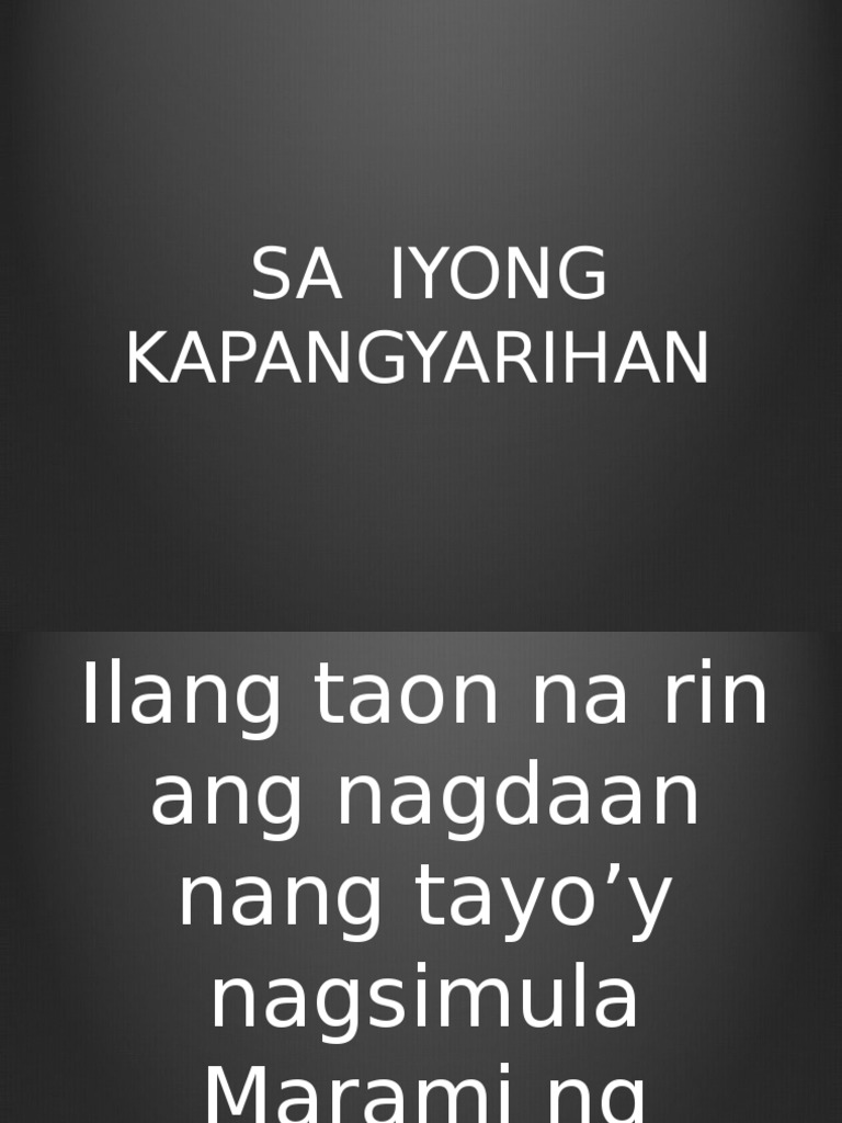 Sa Iyong Kapangyarihan | PDF