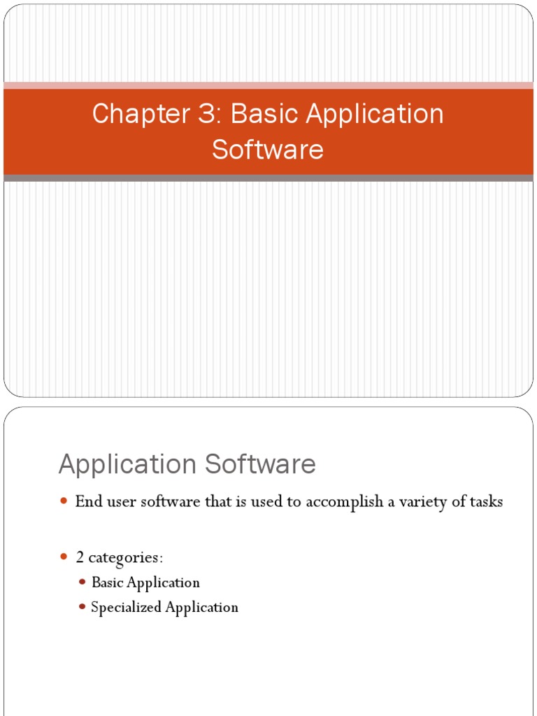 Chapter 3: Basic Application Software | PDF