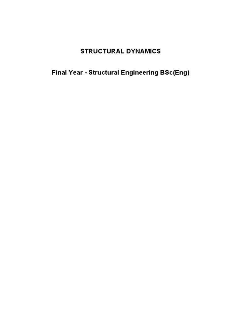 Structural Dynamics | PDF | Normal Mode | Force