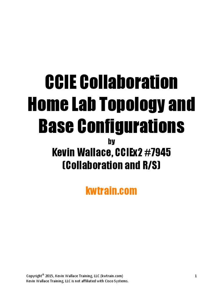 CCIE Collaboration Home Lab Topology and Base Configurations | PDF | Ip ...
