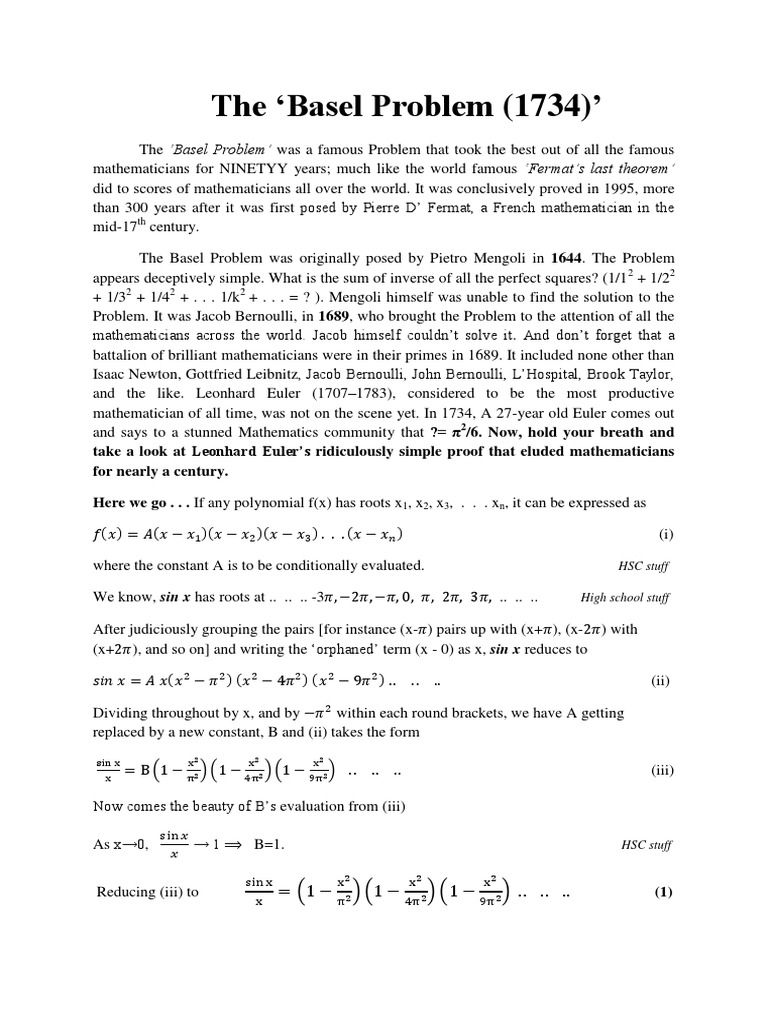 Leonhard Euler | PDF | Young Adult