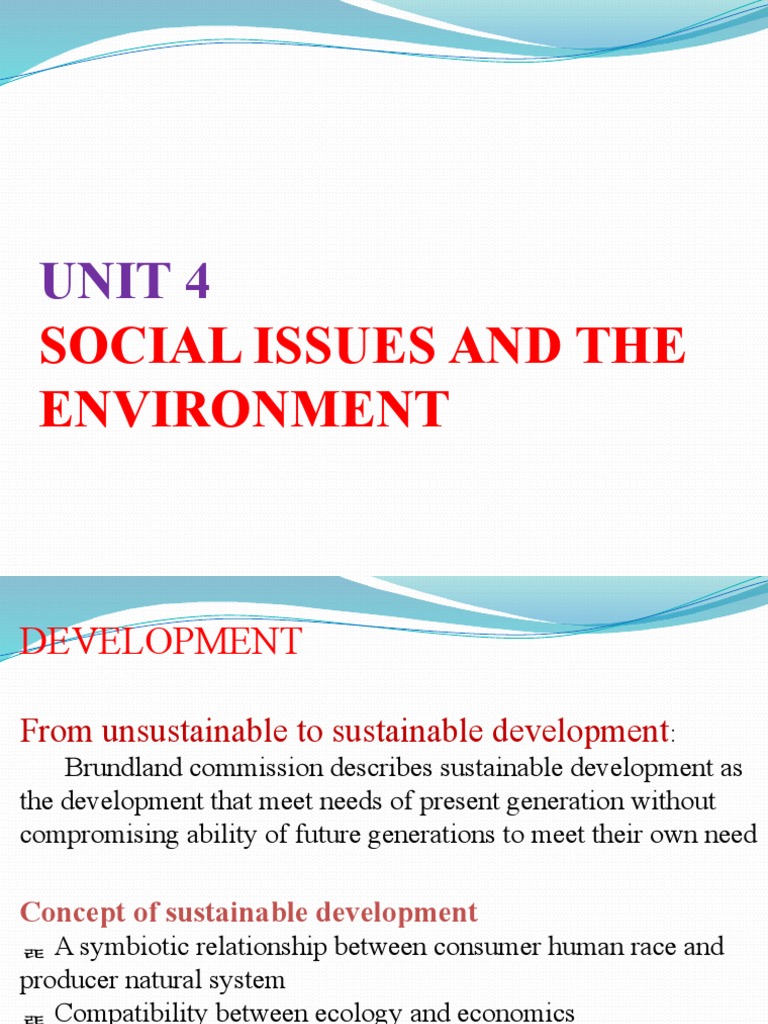 EVS Unit-IV Social Issue and The Environment | PDF | Water Conservation ...