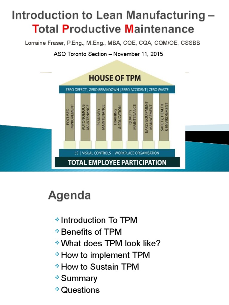 Introduction-to-Lean-Manufacturing-TPM1.ppt | Employment | Systems Theory