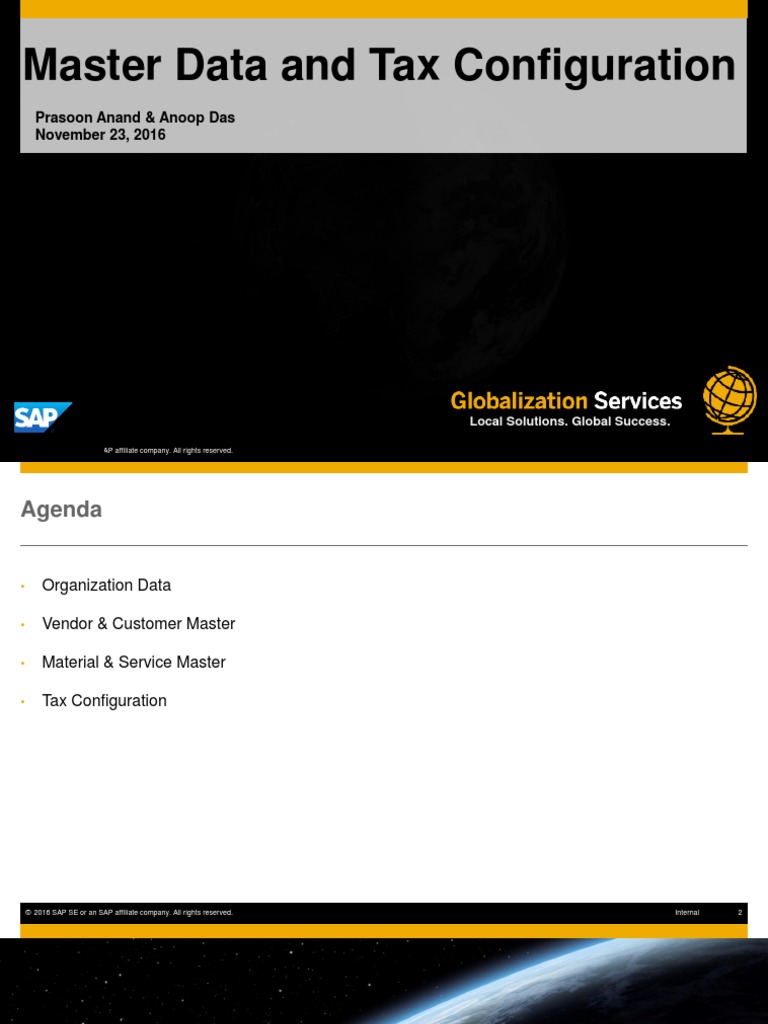 Master Data and Tax Configuration | PDF | Value Added Tax | Invoice