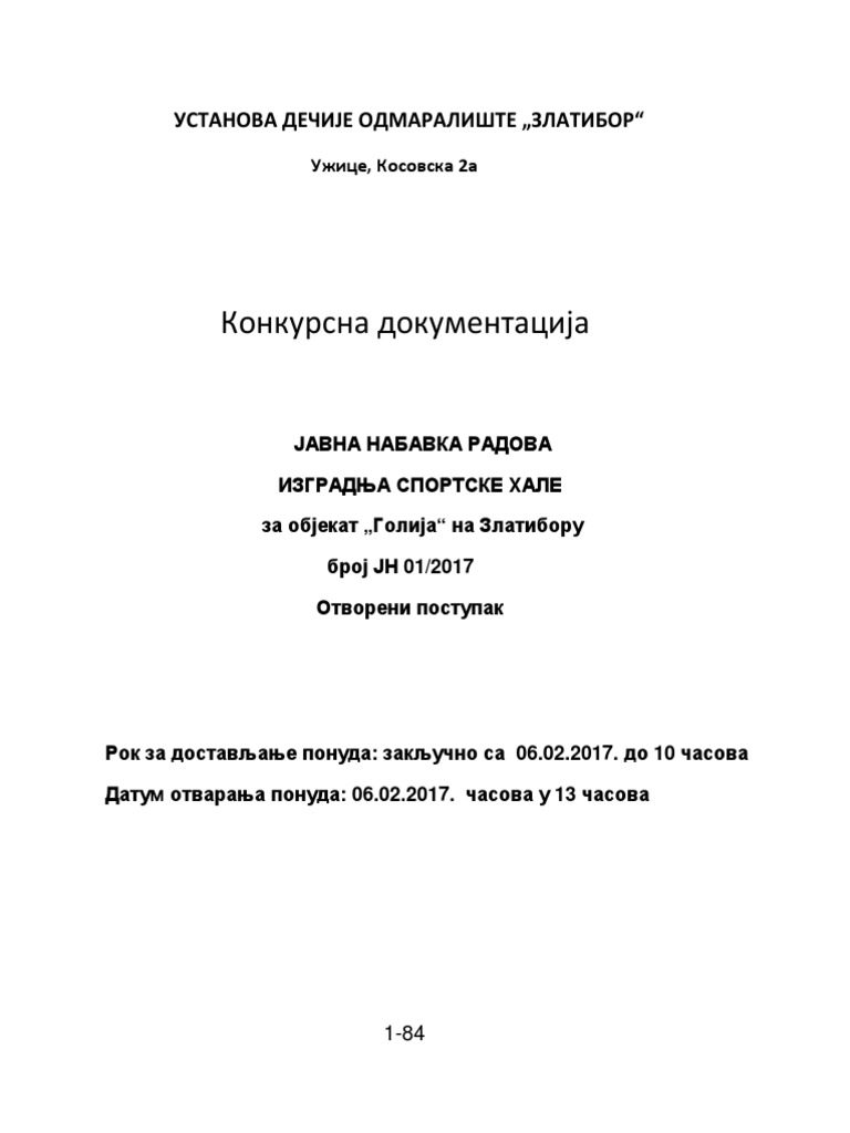 06.02. Zlatibor - Sportska Hala | PDF