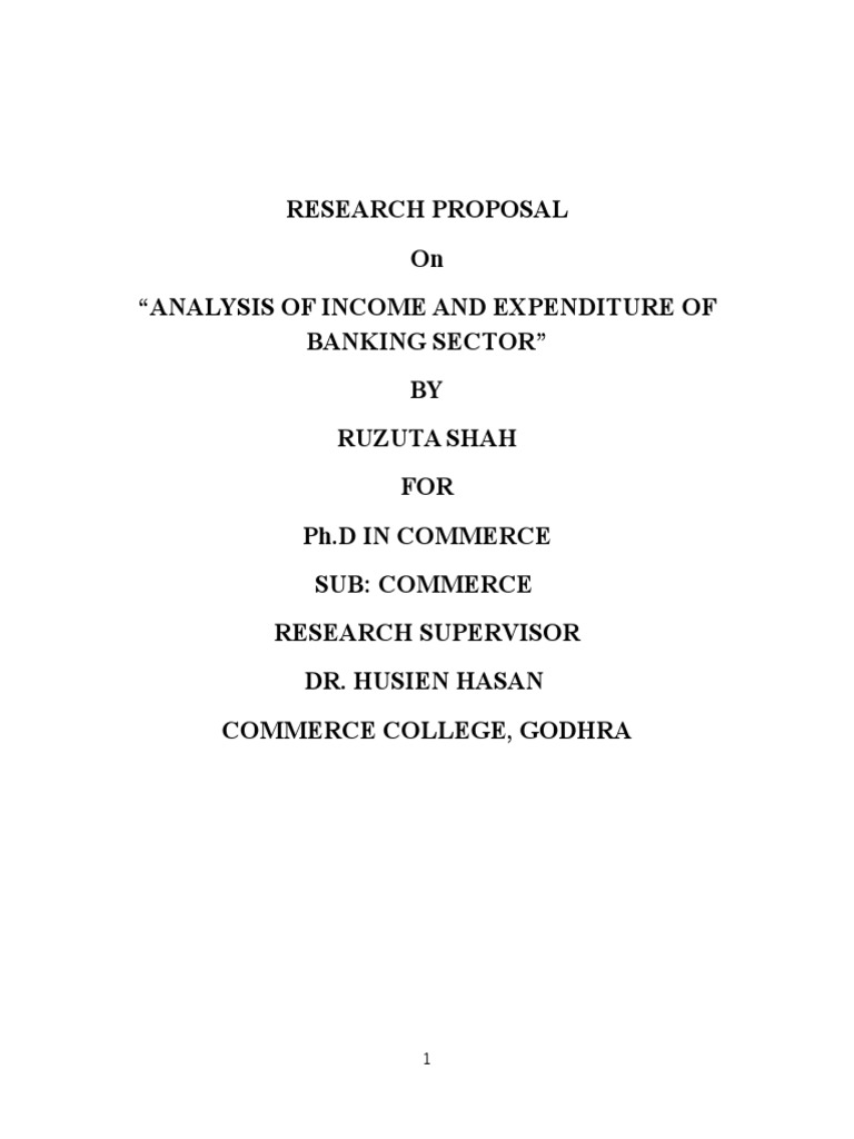 Research Proposal On Banking | PDF | Profit (Accounting) | Reserve Bank ...